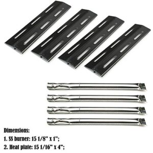 Direct Store Parts Kit DG112 Burners, Heat Plates Replacement for Kenmore P01708034E, P02008010A, P02008029A Gas Grills, 4 Pack