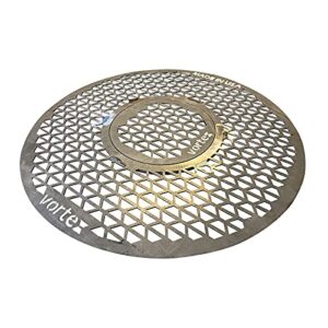 vortex (in)direct heat® grill grate replacement for 22 kettle, uds or kamado style charcoal bbqs with removable searing grate – 22 in