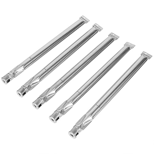 DcYourHome Grill Burners Replacement Straight Stainless Steel Burner Tubes for Grill Chef GR2039201-MM-00, Members Mark Gas Grill, 17 inch Pipe Burner for SAMS Club, Uniflame Grills (5 Pack Burner)