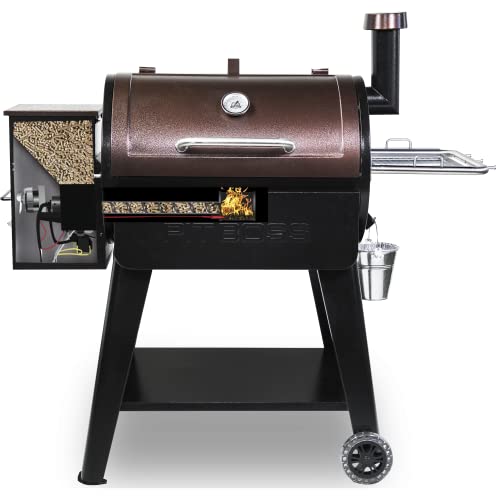 PIT BOSS 10514 PB820D3B Wood Pellet Grill, 820 Square Inches, Mahogany