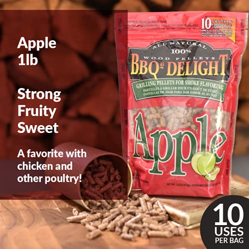 BBQr's Delight Wood Smoking Pellets - Super Smoker Variety Value Pack - 1 Lb. Bag - Apple, Hickory, Mesquite, Cherry, Pecan and Jack Daniel's