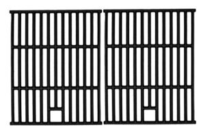 hongso 17 1/4 inch cast iron cooking grill grates replacement parts for nexgrill 720-0649, members mark 720-0691a, 720-0778a, aussie 6703c8fkk1, brinkmann 810-9490-f, backyard gas grill, 2-pack pcd252