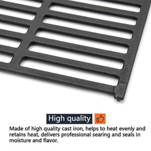 Hongso 17 1/4 Inch Cast Iron Cooking Grill Grates Replacement Parts for Nexgrill 720-0649, Members Mark 720-0691A, 720-0778A, Aussie 6703C8FKK1, Brinkmann 810-9490-F, Backyard Gas Grill, 2-Pack PCD252