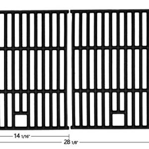 Hongso 17 1/4 Inch Cast Iron Cooking Grill Grates Replacement Parts for Nexgrill 720-0649, Members Mark 720-0691A, 720-0778A, Aussie 6703C8FKK1, Brinkmann 810-9490-F, Backyard Gas Grill, 2-Pack PCD252