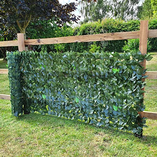 True Products 5056095700856 S1011G Artificial Screening Ivy Leaf 2 Colour Hedge Privacy Garden Fence 1m x 3m, High Long, Green