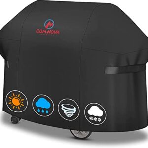 Comnova Grill Cover 55 Inch - 600D BBQ Cover for Outdoor Grill Heavy Duty and Waterproof, 55 Inch Barbecue Gas Grill Covers for Weber, Char-Broil, Nexgrill, Monument, Dyna-glo, Brinkmann and More