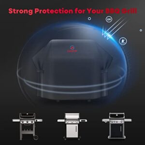 Comnova Grill Cover 55 Inch - 600D BBQ Cover for Outdoor Grill Heavy Duty and Waterproof, 55 Inch Barbecue Gas Grill Covers for Weber, Char-Broil, Nexgrill, Monument, Dyna-glo, Brinkmann and More