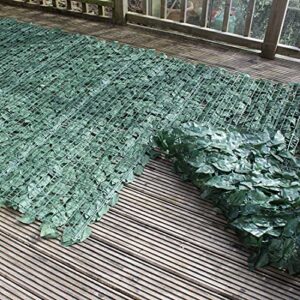 True Products S1011D Artificial Screening Ivy Leaf Hedge Panels On Roll Privacy Garden Fence 1m x 3m high Long, Green, 4 kg