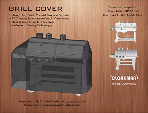 CLOAKMAN Grill Cover fits Char-Griller 5050/5650 Duo/Double Play 8080