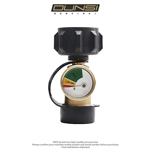 DUNSIHUI Universal Propane Tank Gauge Level Indicator Gas Pressure Meter Leak Detector Replacement Compatible with BBQ/Gas Grill/RV Camper/Cylinder/Heater Appliances with QCC1/Type1 Connection