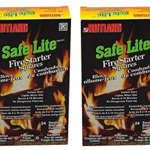 Rutland Products Safe Lite Fire Starter Squares, 24 Squares - 50C