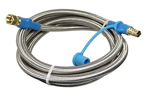 M.B. Sturgis Inc. 3/8" ID Stainless Steel Overbraid Quick Disconnect Gas Connector (15 Feet)