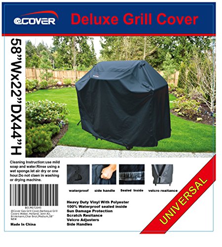 a1cover Grill Cover, Heavy Duty Waterproof Barbeque Grill Covers Fits Weber, Holland, Jenn Air, Brinkman, Char Broil, Medium