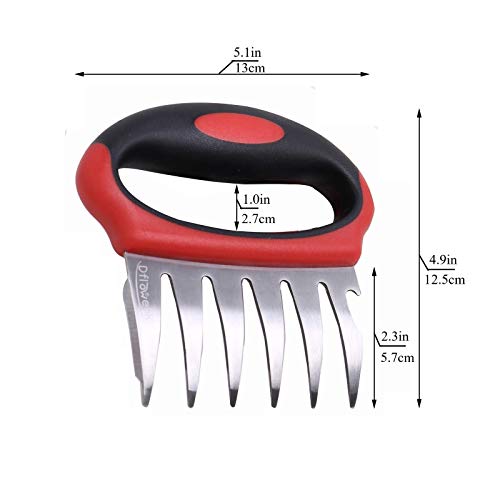 DflowerK Meat Shredding Claws Stainless Steel Shredder Claws BBQ Meat Forks, Perfect for Shredding Handing Pulling Pork Chicken Beef Turkey