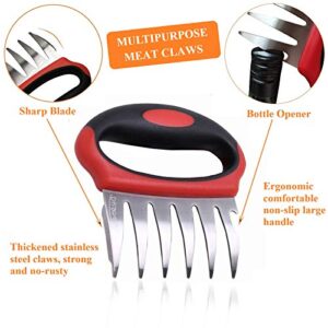 DflowerK Meat Shredding Claws Stainless Steel Shredder Claws BBQ Meat Forks, Perfect for Shredding Handing Pulling Pork Chicken Beef Turkey