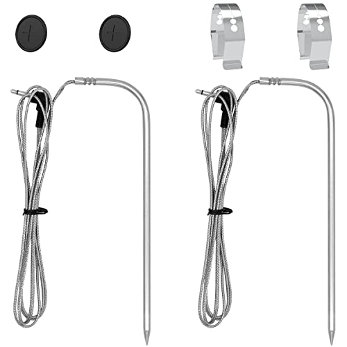 Meat Probe Kit for Masterbulit Gravity Series 560/800/1050 XL Digital Charcoal Grill and Smoker, Meat Probes with Clips and Gormmet 2-Pack