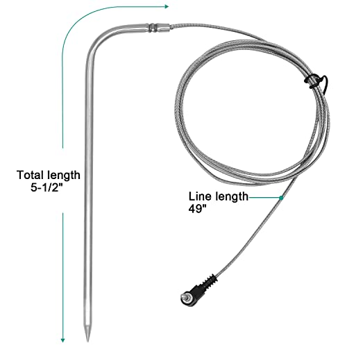 Meat Probe Kit for Masterbulit Gravity Series 560/800/1050 XL Digital Charcoal Grill and Smoker, Meat Probes with Clips and Gormmet 2-Pack