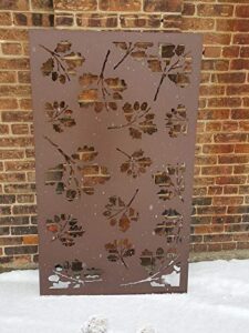 oakleaf1us – privacy screen metal garden fence decor art