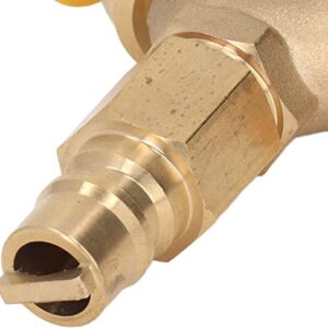 1/2 Inch Natural Gas Y Splitter, Durable Brass 2 Way Quick Connect Adapter for Natural Gas, for Weber Natural Gas Grills, Patio Heater, Pizza Oven