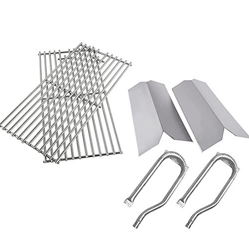 SafBbcue 15" x 21.5" Grill Grates Grids and Heat Plates Burner Covers Replacement for Kitchen Aid 720-0891B, 720-0891R, 730-0891B, 730-0891R (Stainless Steel)