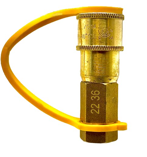 South Bend Components 1/4" RV Propane Shutoff Valve Female Quick Connect for Propane/Natural Gas/Air, 100% Solid Brass