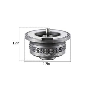 Campingmoon Portable Butane Gas Stove Adapter, Input: Screw-On Gas Tank, Output: Camping Integrated Gas Stove, Camping Butane Gas Tank Connector Converts To Screw-On Tank Connector,Z13