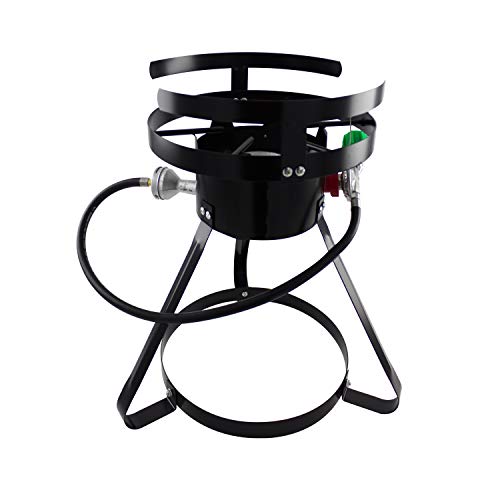 Chard BSR-13 BSR13, Stand and Regulator, Black, 50,000 BTU Portable Burner