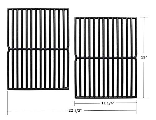 Votenli C752B(2-Pack) 15 Inch Cast Iron Cooking Grid Grates Replacement for Weber 7522 7521 Genesis Silver A Spirit 210 Spirit e210 Spirit 500 Parts