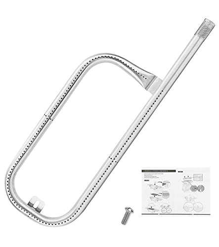 GRISUN 60040 304 Stainless Steel Grill Burner for Weber Q1200 Q1000 Q100 Q120, Baby Q, 17 inch Burner Tube for Weber 50060001, 51060001, 516002, 516001, 386001, 386002, Replacement Part 69957/41657