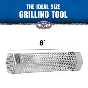 Kingsford 8 Inch Pellet Smoker Tube Hexagon With Box | Pellet Tube Smoker Turns Any Grill Into BBQ Smoker | Pellet Smoker Tube, Pellet Smoker Box, Grilling Tools, Smoker Pellets from Kingsford