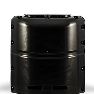 Camco Single RV Propane Tank Cover | Features a Removable Top Panel, a Heavy-Duty Polymer Construction, and Fits 20lb. Steel Single Tanks (40578), Black