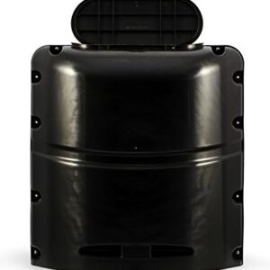 Camco Single RV Propane Tank Cover | Features a Removable Top Panel, a Heavy-Duty Polymer Construction, and Fits 20lb. Steel Single Tanks (40578), Black