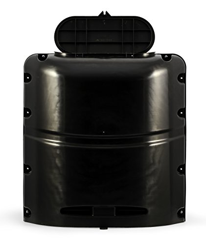 Camco Single RV Propane Tank Cover | Features a Removable Top Panel, a Heavy-Duty Polymer Construction, and Fits 20lb. Steel Single Tanks (40578), Black