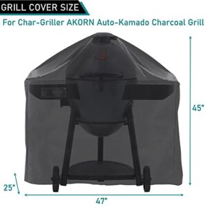 ZJYWSCH Grill Cover for Char-Griller Auto-Kamado Charcoal Grill E6480 Outdoor Waterproof AKORN Auto Kamado Cover 6455 Heavy Duty