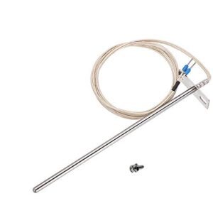 qulimetal rtd temperature probe sensor grill replacement parts for traeger digital thermostat, replace for traeger 7″ rtd temperature sensor