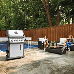 Napoleon Rogue SE 425 BBQ Grill, Stainless Steel, Propane - RSE425RSIBPSS-1 - With Three Main Burners, Infrared Rear And Side Burner, Barbecue Gas Cart, Folding Side Shelves