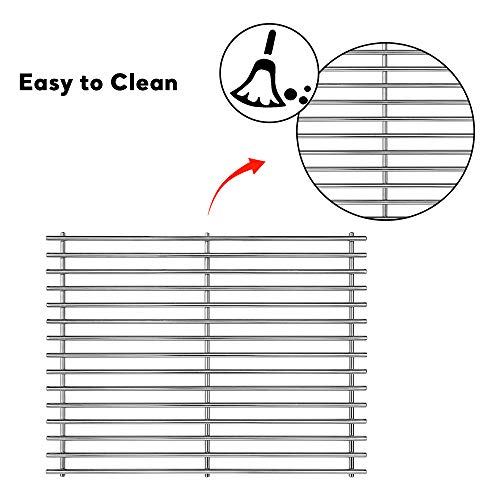 Uniflasy Grill Cooking Grate for Nexgrill 4-5 Burner Grills 720-0830H 720-0783E 720-0697 720-0773 720-0888 720-0783C Grill Parts Master Forge 1010037, 17 1/4 Inch