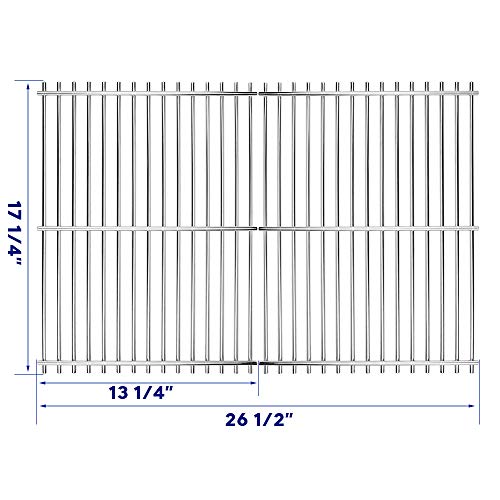 Uniflasy Grill Cooking Grate for Nexgrill 4-5 Burner Grills 720-0830H 720-0783E 720-0697 720-0773 720-0888 720-0783C Grill Parts Master Forge 1010037, 17 1/4 Inch