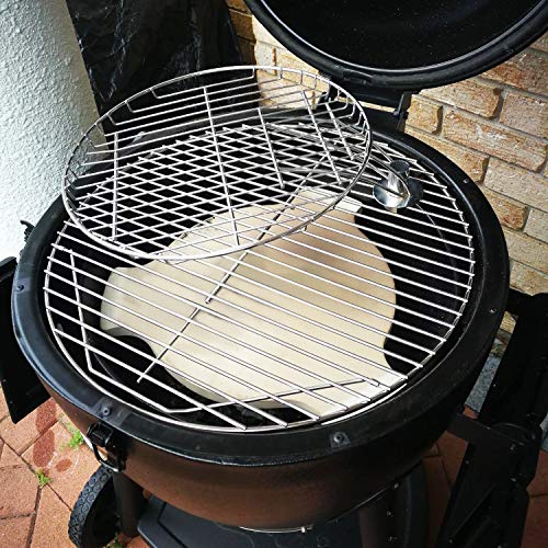 Hongso 19.5" 304 Stainless Steel Round Cooking Grill Grates Cooking Grid for Akorn Kamado Ceramic Grill, Pit Boss K24, Louisiana Grills K24, Char-Griller 16620 and Other 20 inch Charcoal Grill, SCG195