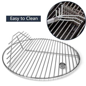 Hongso 19.5" 304 Stainless Steel Round Cooking Grill Grates Cooking Grid for Akorn Kamado Ceramic Grill, Pit Boss K24, Louisiana Grills K24, Char-Griller 16620 and Other 20 inch Charcoal Grill, SCG195