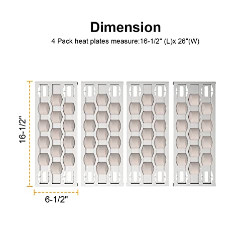 GLOWYE 16.5" Flame Tamers Ceramic Briquettes Replacement for Turbo 720-0057 CG3CKW CG4CKW CK4CKWN Elite CG3TDN CG5TDN XG3TCN XG4TDN 720-0057 Classic CG3TCN CG4TCN