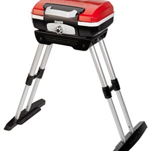 Cuisinart CGG-180 CGG180 Propane, 22" H x 17.6" W x 11.8" L, Petit Gourmet Portable Gas Grill with VersaStand, Red