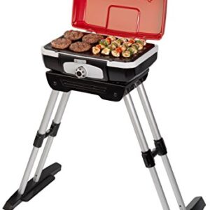 Cuisinart CGG-180 CGG180 Propane, 22" H x 17.6" W x 11.8" L, Petit Gourmet Portable Gas Grill with VersaStand, Red