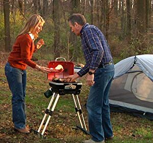 Cuisinart CGG-180 CGG180 Propane, 22" H x 17.6" W x 11.8" L, Petit Gourmet Portable Gas Grill with VersaStand, Red