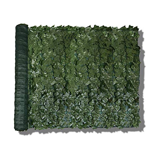 COARBOR 5 Pcs 58'' x 196'' Faux Ivy Privacy Fence Screen Cover with Mesh Artificial Leaf Vine Hedge Outdoor Decor for Garden Backyard