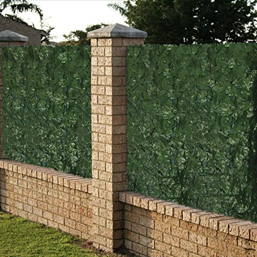 COARBOR 5 Pcs 58'' x 196'' Faux Ivy Privacy Fence Screen Cover with Mesh Artificial Leaf Vine Hedge Outdoor Decor for Garden Backyard