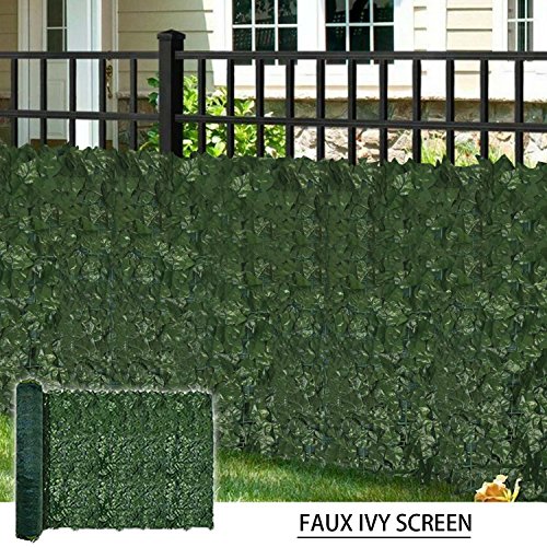 COARBOR 5 Pcs 58'' x 196'' Faux Ivy Privacy Fence Screen Cover with Mesh Artificial Leaf Vine Hedge Outdoor Decor for Garden Backyard