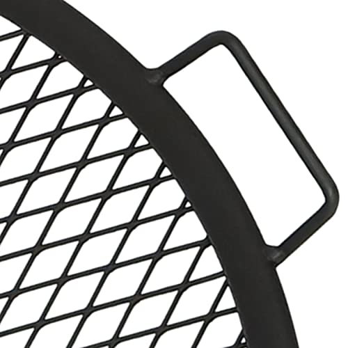 Sunnydaze Decor Fire Pit Cooking Grill, X-Marks BBQ Grate,Black,40 Inch