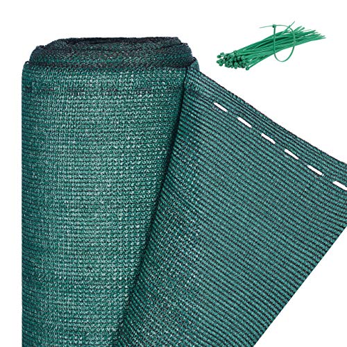 Relaxdays 10028085_1153, Green Fence, Privacy Shield for Fences & Railing, HDPE Net, UV-Resistant, Weatherproof, 1.5 x 50 m, 1,5 x 50 Meter