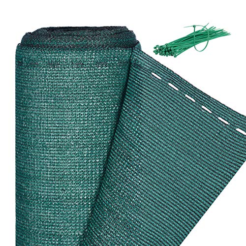 Relaxdays Fence Netting, Privacy Shield for Fences & Railing, HDPE Net, UV-Resistant, Weatherproof, 1.8 x 6 m, Green